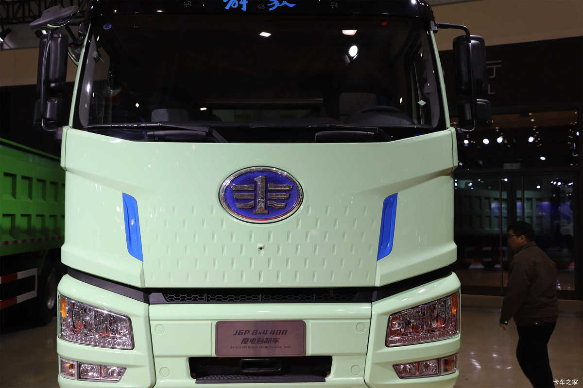 【图】一汽解放 J6P 8X4 7.8米纯电动自卸车400.61kWh_实拍图片_2015763_卡车之家